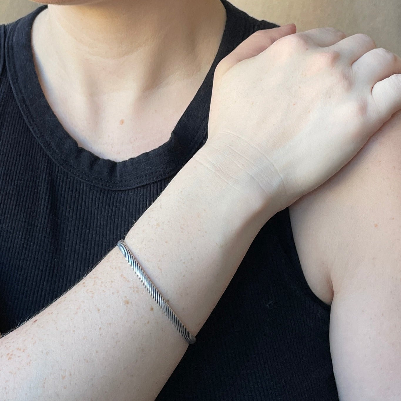 Angled Cuff – Bezels and Bubbles